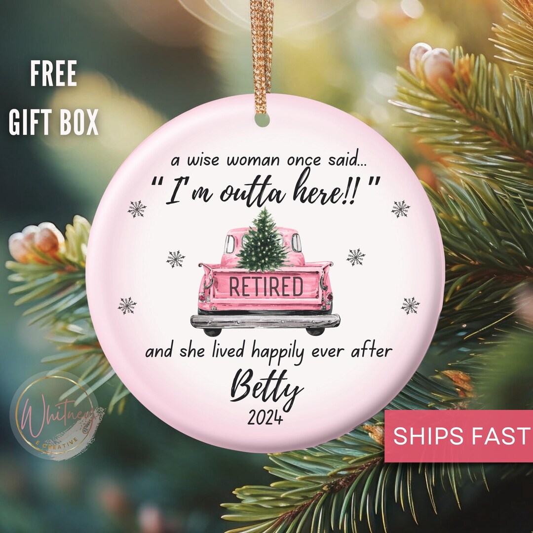 Personalized Retirement Ornament, Custom Retired Ornament, Funny ...