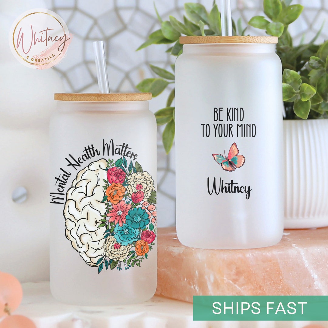 Personalized Mental Health Matters Cup, Custom Mental Health Self Love ...