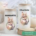 Personalized Bunny Glass Cup, Custom Rabbit Cup Birthday Gift for ...