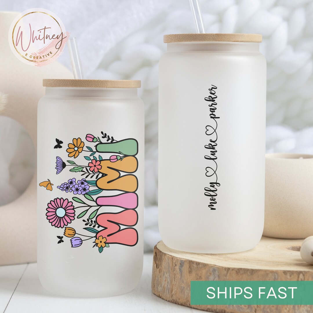 Personalized Mimi Cup With Grandkids Names, Custom Mimi Wildflowers ...