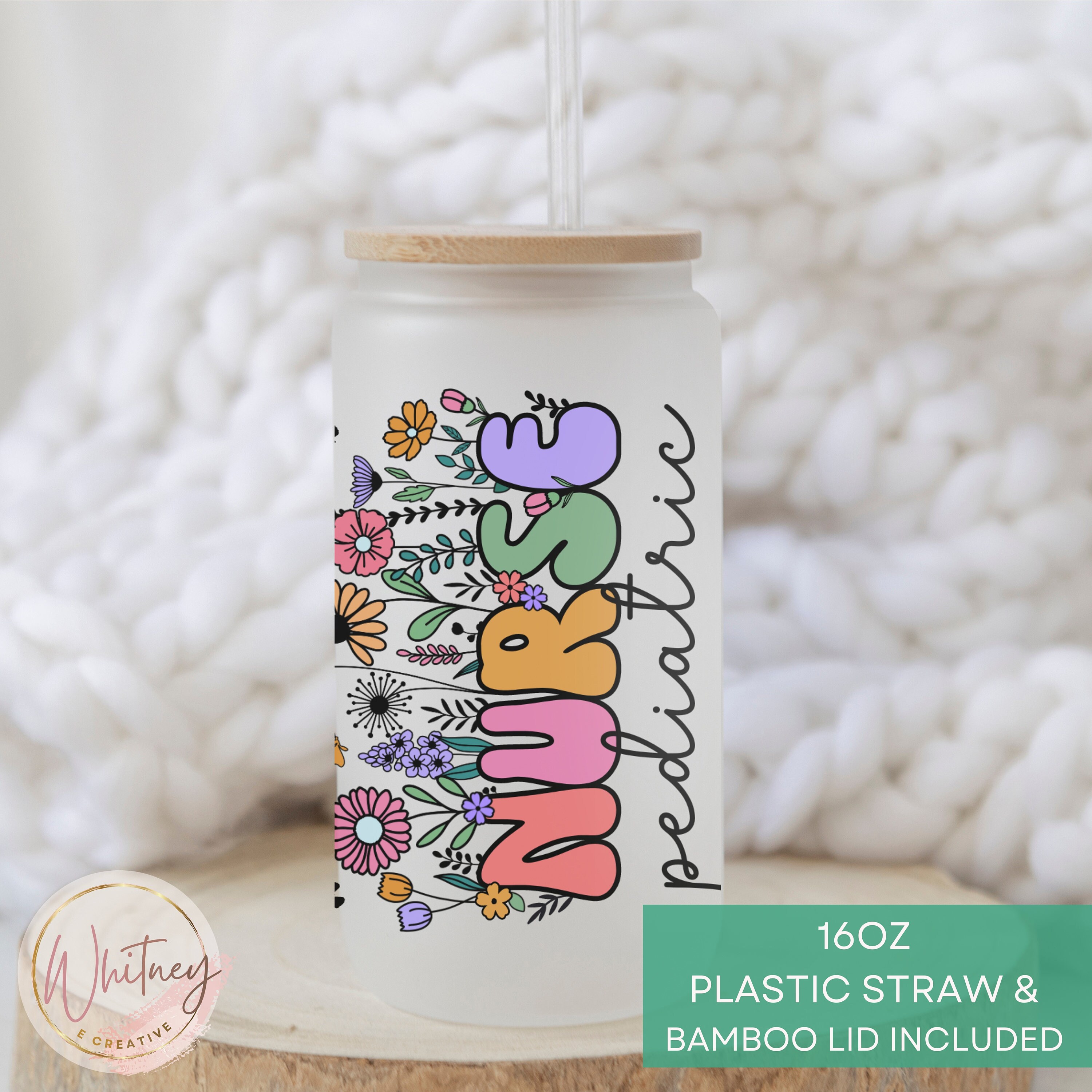 Personalized Pediatric Nurse Iced Coffee Cup Gift, Custom Pediatric ...