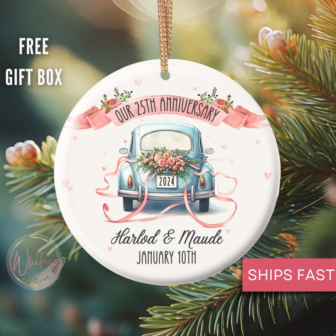 Personalized Anniversary Ornament, Anniversary Gift Number of Years ...