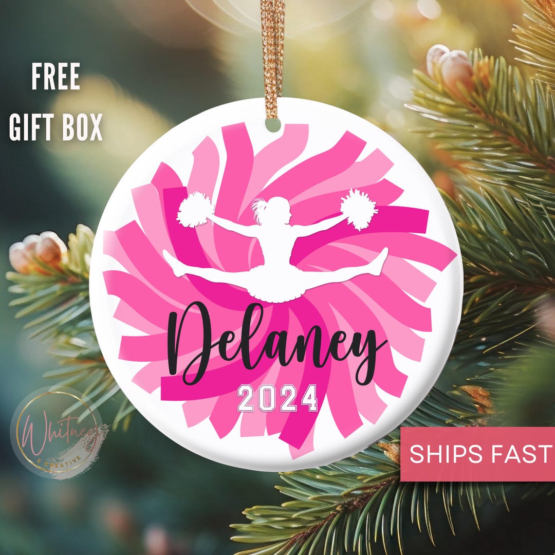 Personalized Cheer Ornament, Custom Cheerleader Ornament Cheerleading ...