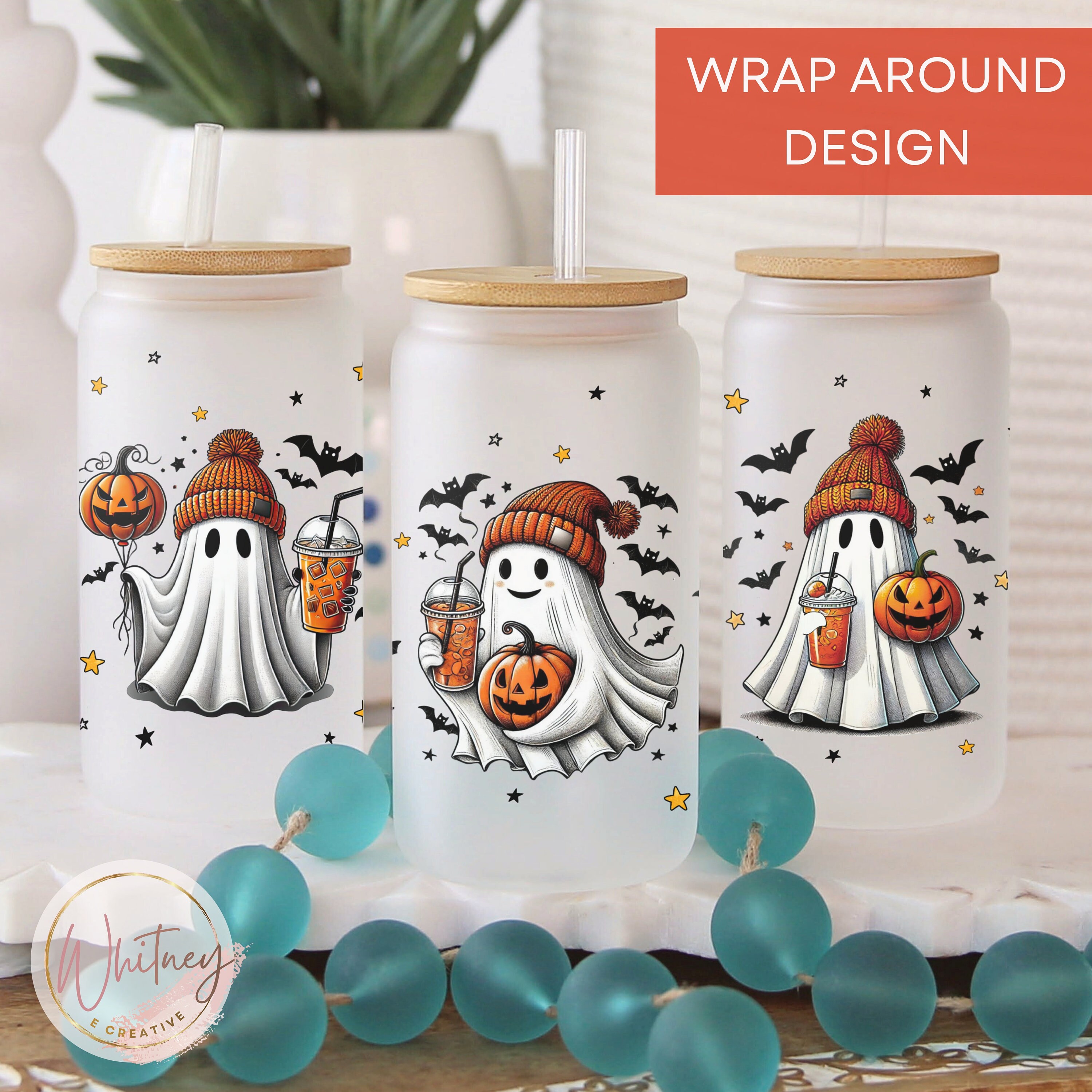 Personalized Cute Ghost Cup, Halloween Ghost Coffee Tumbler, Bougie ...