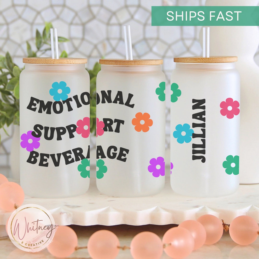Personalized Emotional Support Beverage Tumbler, Custom Mental Health ...