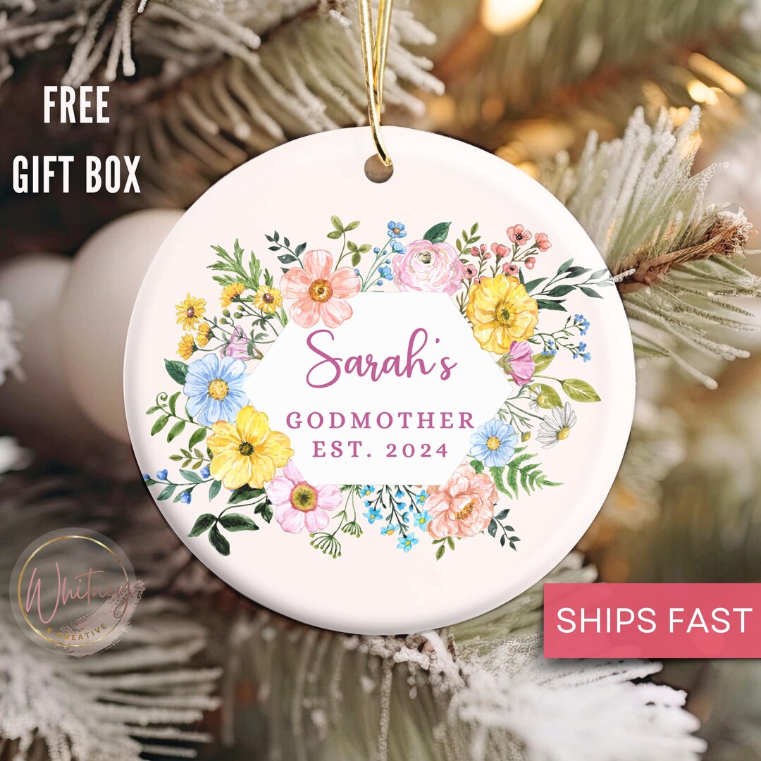 Personalized Godparents Ornament Gift- Godparents Gift From Godchild ...