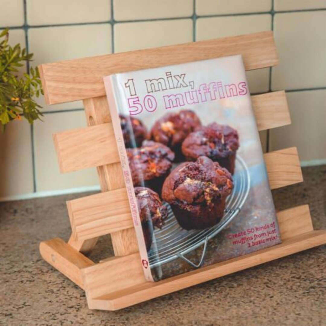 Book Stand wooden Cook Book Stand Kitchen Recipe Stand - Etsy UK