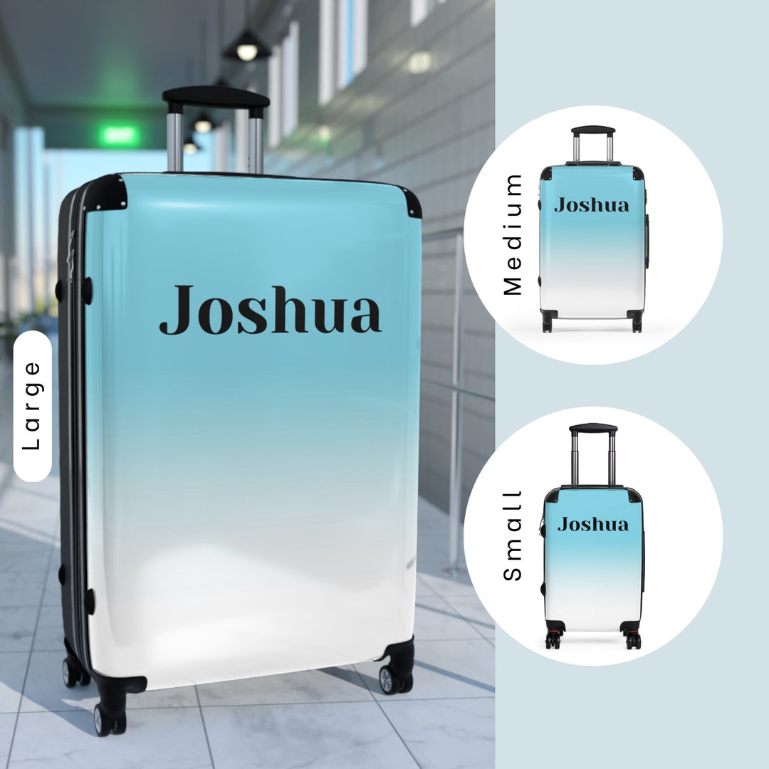 Personalized optional Blue Gradient Suitcases Hard-shell Suitcases ...