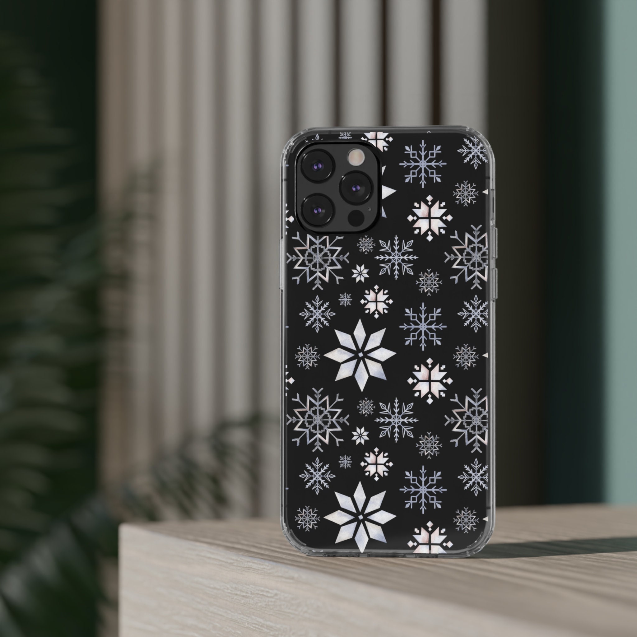 Clear Phone Case Winter Phone Case Hygge Snowflake Phone - Etsy