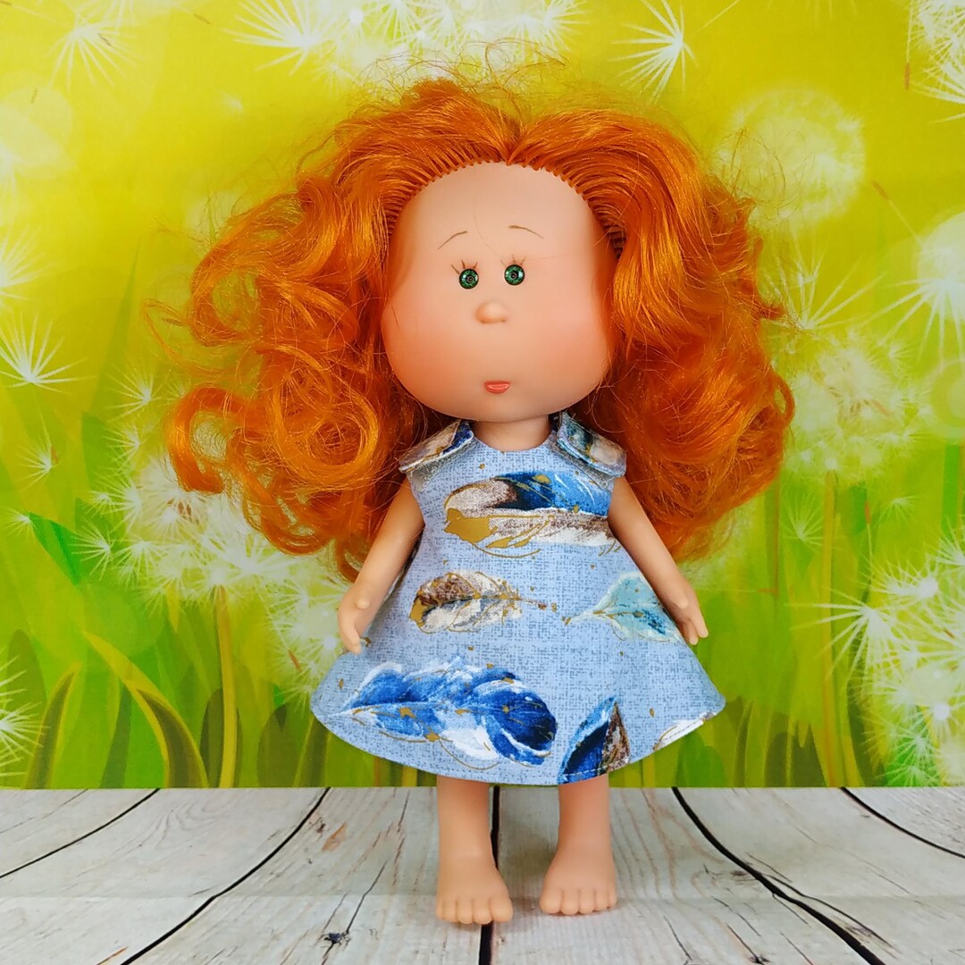 Little Doll Mia 9'' Girl From Nines D'onil Red Orange Copper - Etsy