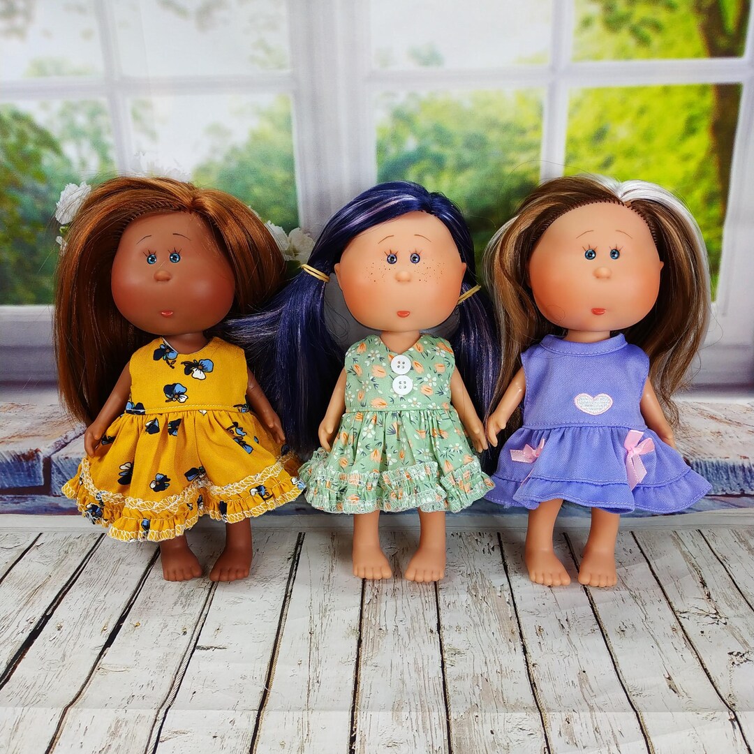 Dressed Doll Mia 9'' From Nine D'onil Mustard Green Dresses - Etsy