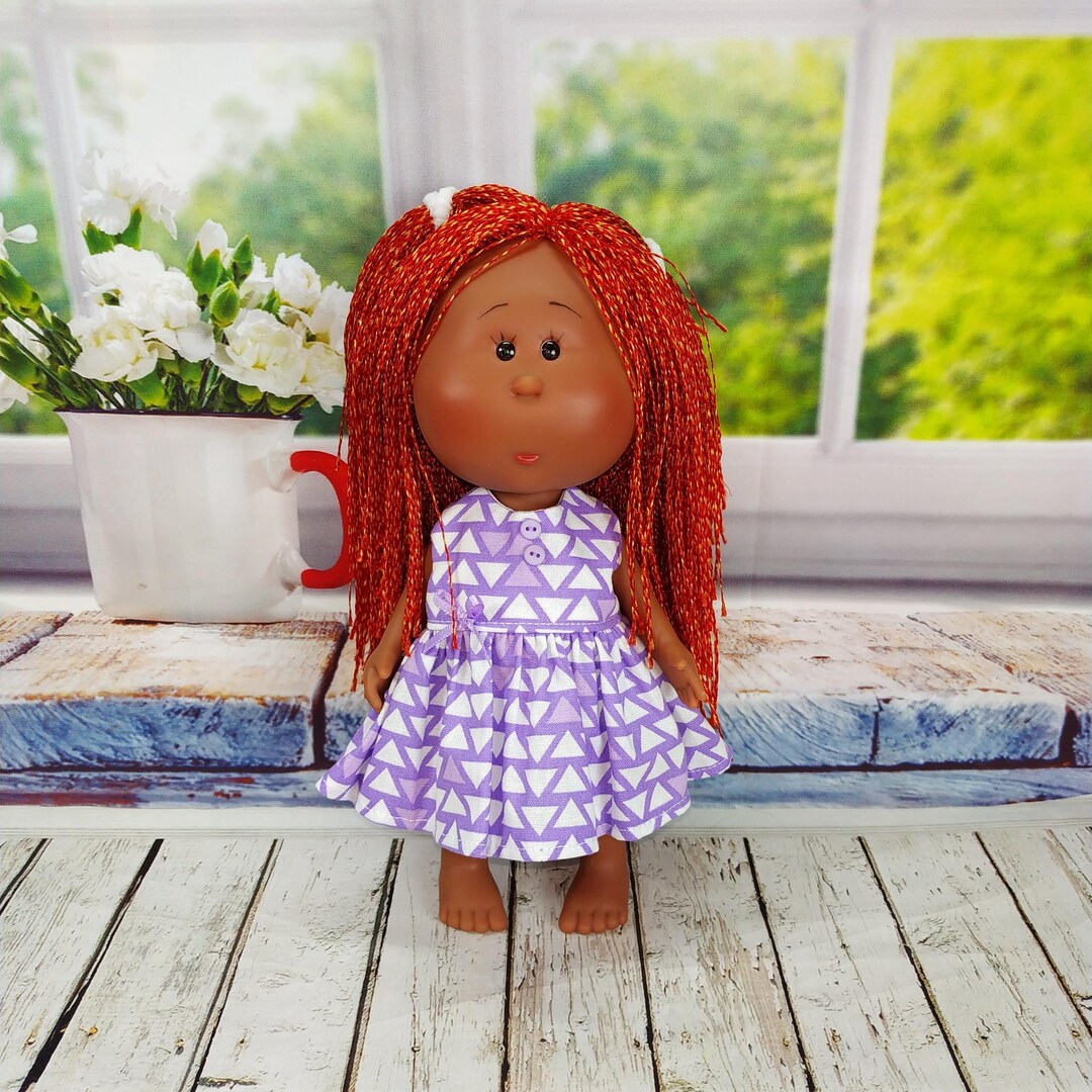 Doll Mia 9'' From Nines D'onil Girl Red Dreads Dark Tone of Skin - Etsy