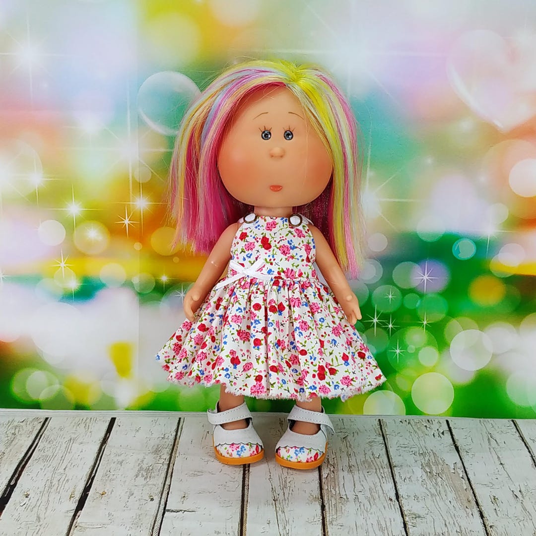 Doll Mia 9'' From Nines D'onil Pink-yellow Hair - Etsy