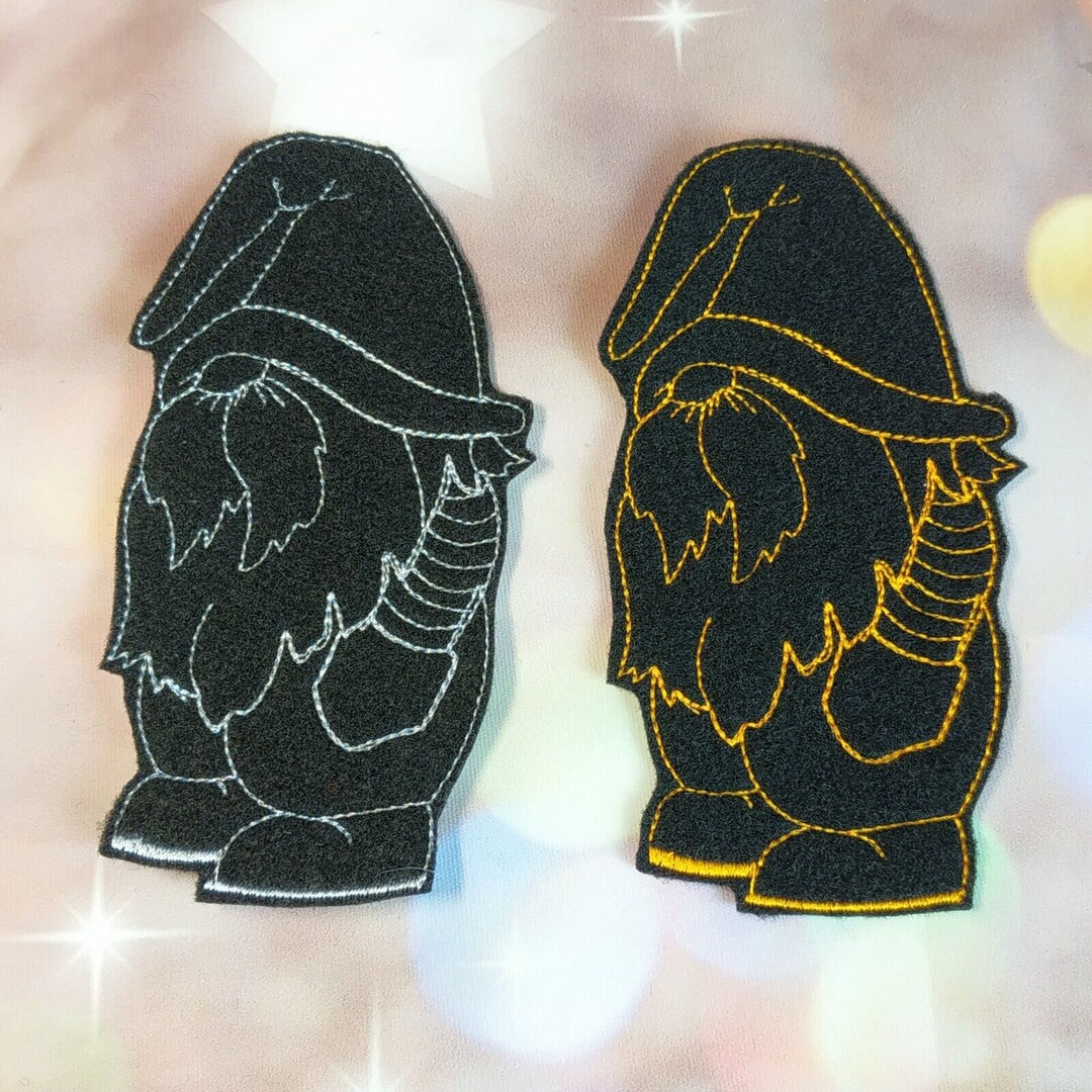 Gnome Machine Embroidery Design Funny Elf Summer Spring Sketch Funny ...