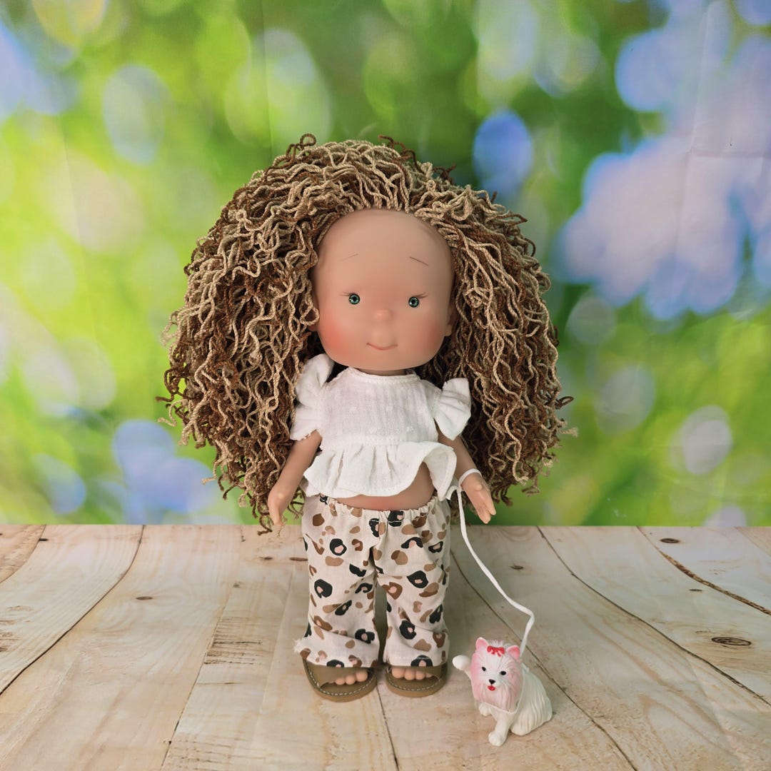 Doll Pippa 12'' From Nines D'onil Light Caramel Brown Dread Wool White ...