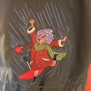 Lady Rain Dance Machine Embroidery Design Funny Grandma - Etsy