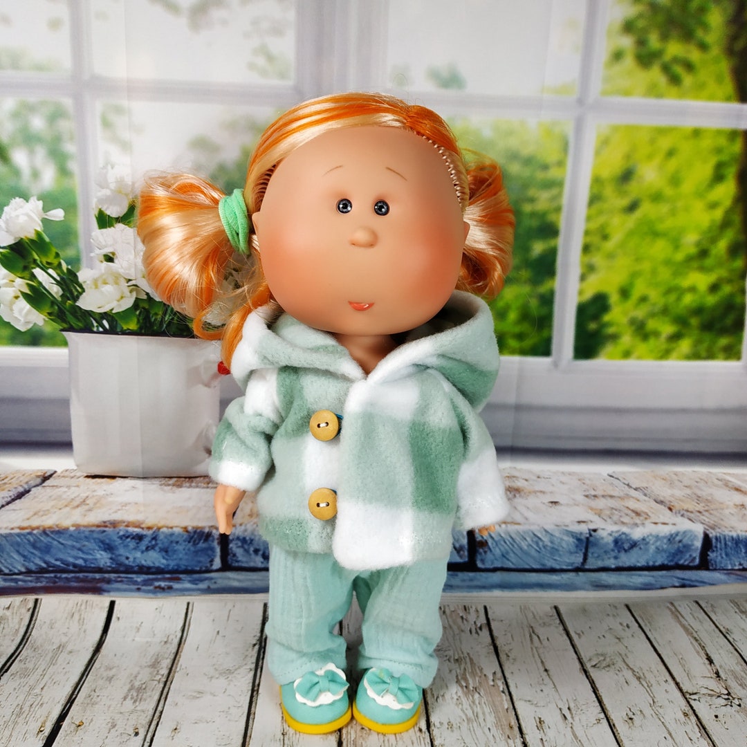 Outfit for Doll Mia 12'' White T-shirt Mint Coat Pants Dolls Toys Gift ...