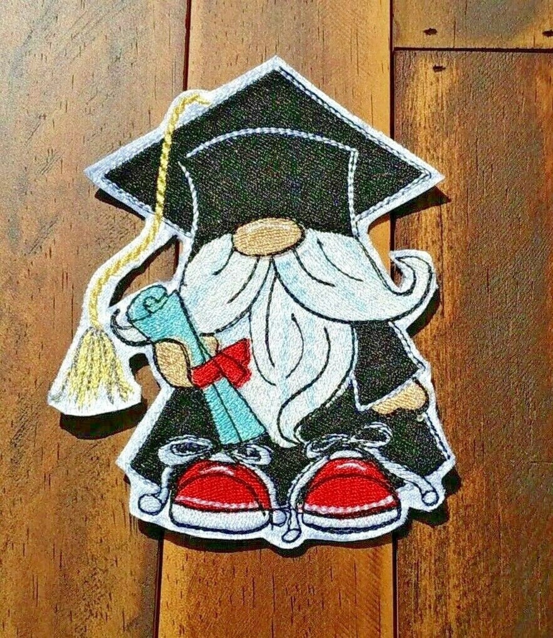Gnome Student Machine Embroidery Design Funny Elf Graduation - Etsy