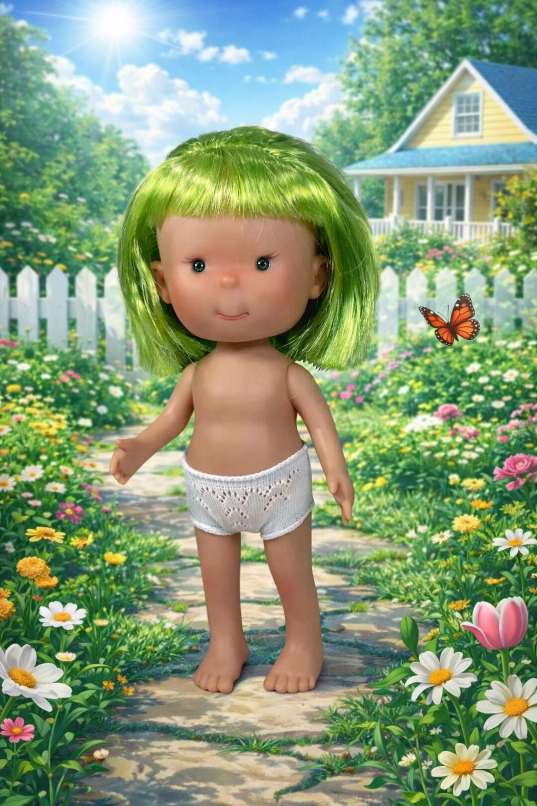 Doll Pippa 12'' Green Girl From Nines - Etsy