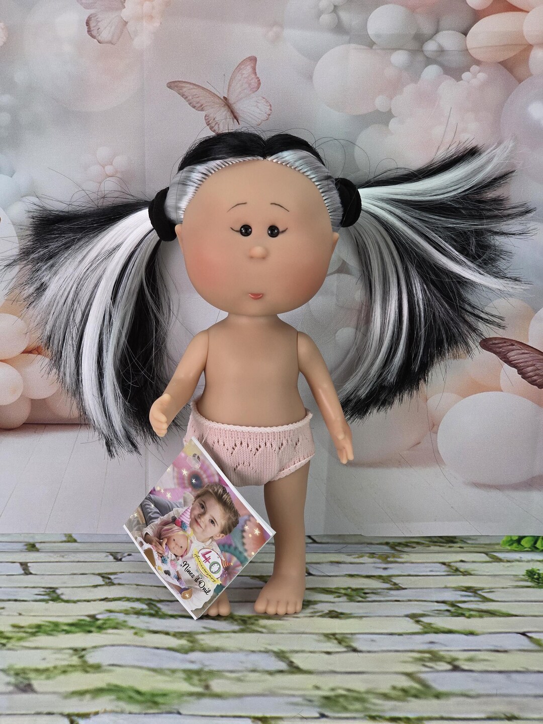 Doll Mia 9'' From Nines Black-white Hair Asian Style - Etsy