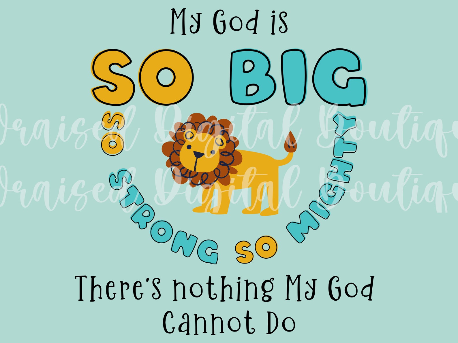 My God is so Big PNG Christian Kids Song PNG, Kids Sublimation Digital ...