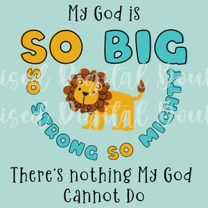 Christian Kids Song PNG: My God is so Big (digital Download) - Etsy