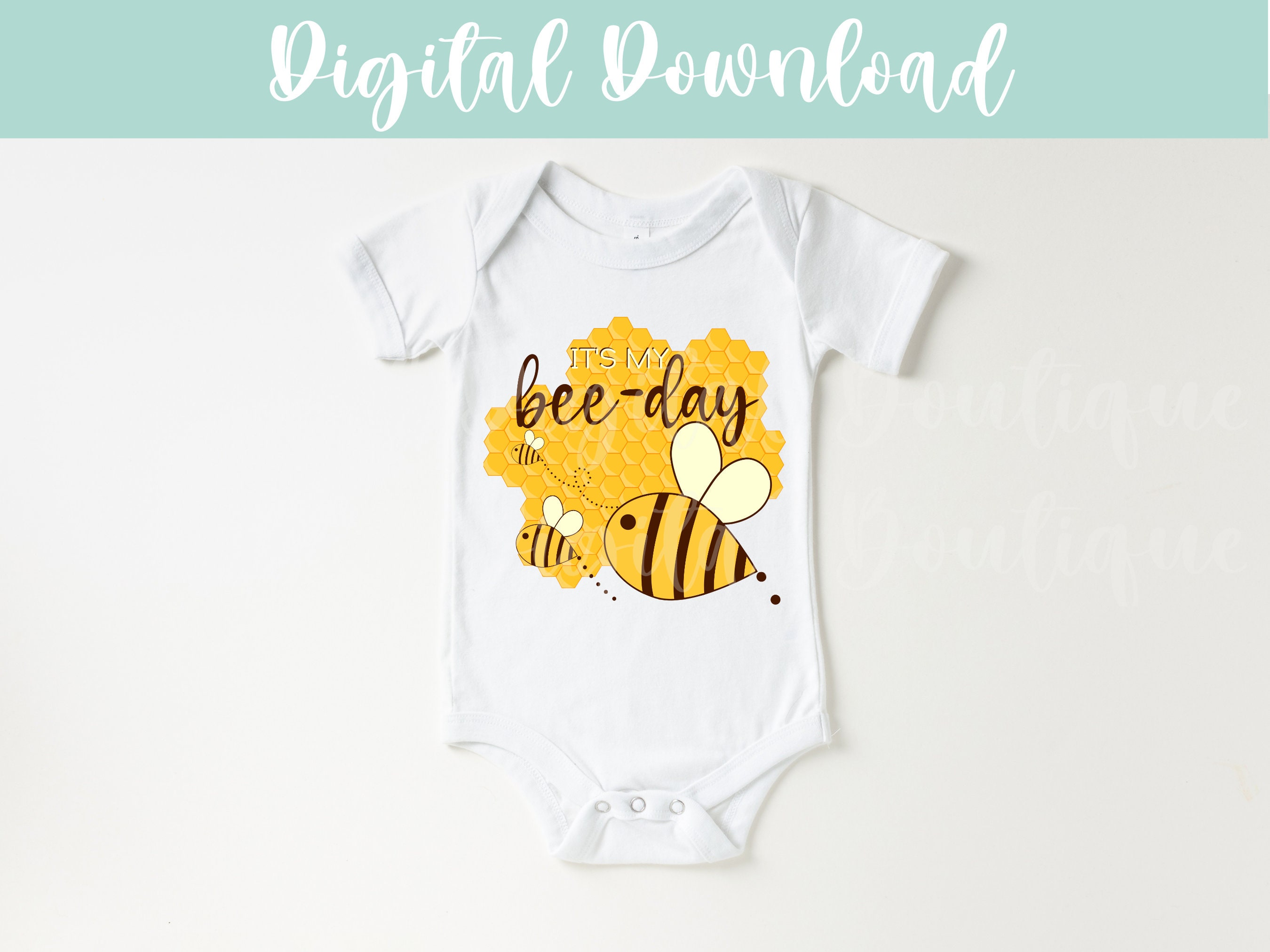It's My Bee-day Birthday PNG | Birthday Party Png, Bee Themed Png, Kid ...