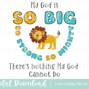 Christian Kids Song PNG: My God is so Big (digital Download) - Etsy