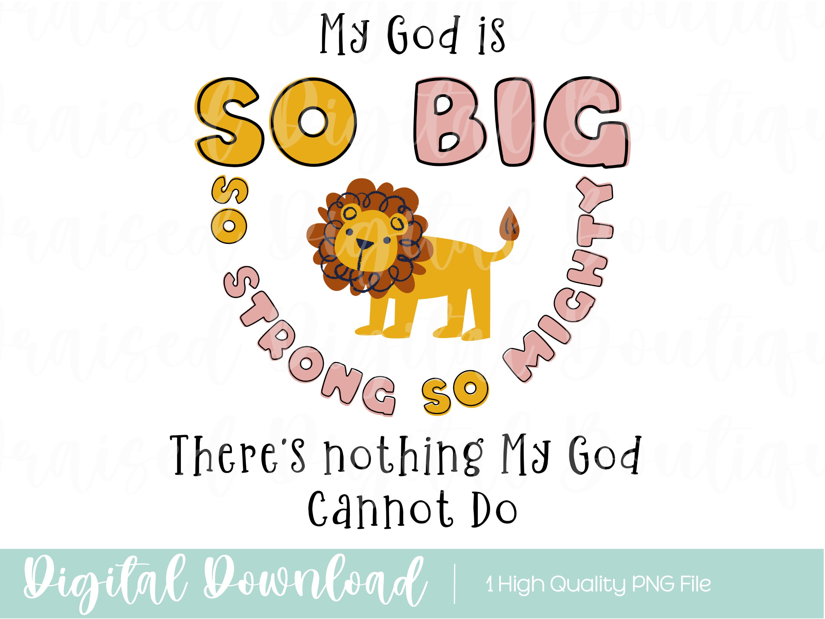 My God is so Big PNG Christian Kids Song PNG, Kids Sublimation Digital ...