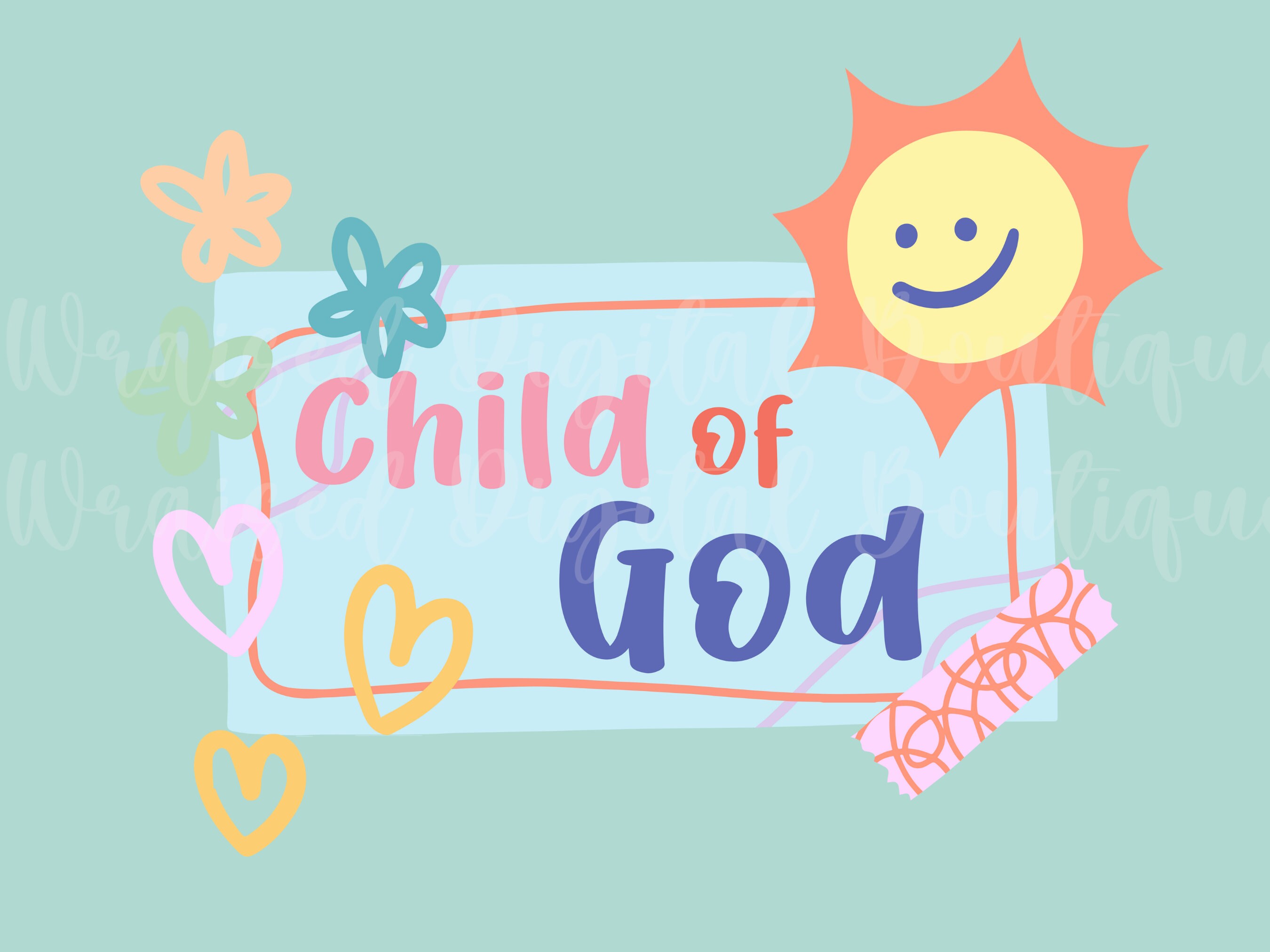 Child of God PNG Christian Kids PNG, Kids Sublimation Digital Download ...