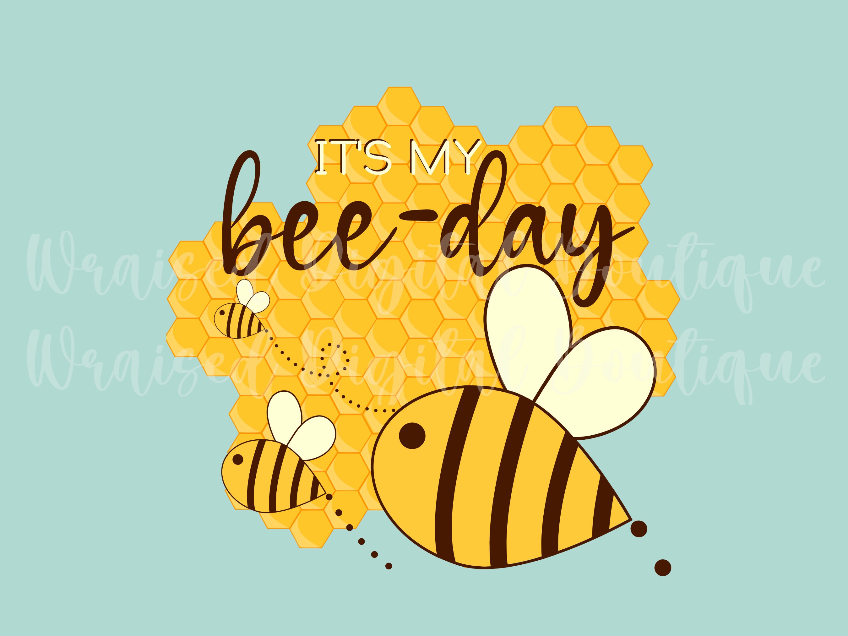 It's My Bee-day Birthday PNG | Birthday Party Png, Bee Themed Png, Kid ...