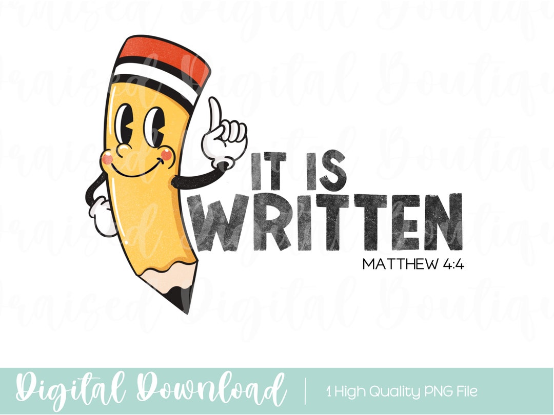 It is Written Retro PNG | Christian Kids Retro PNG, Kids Sublimation ...