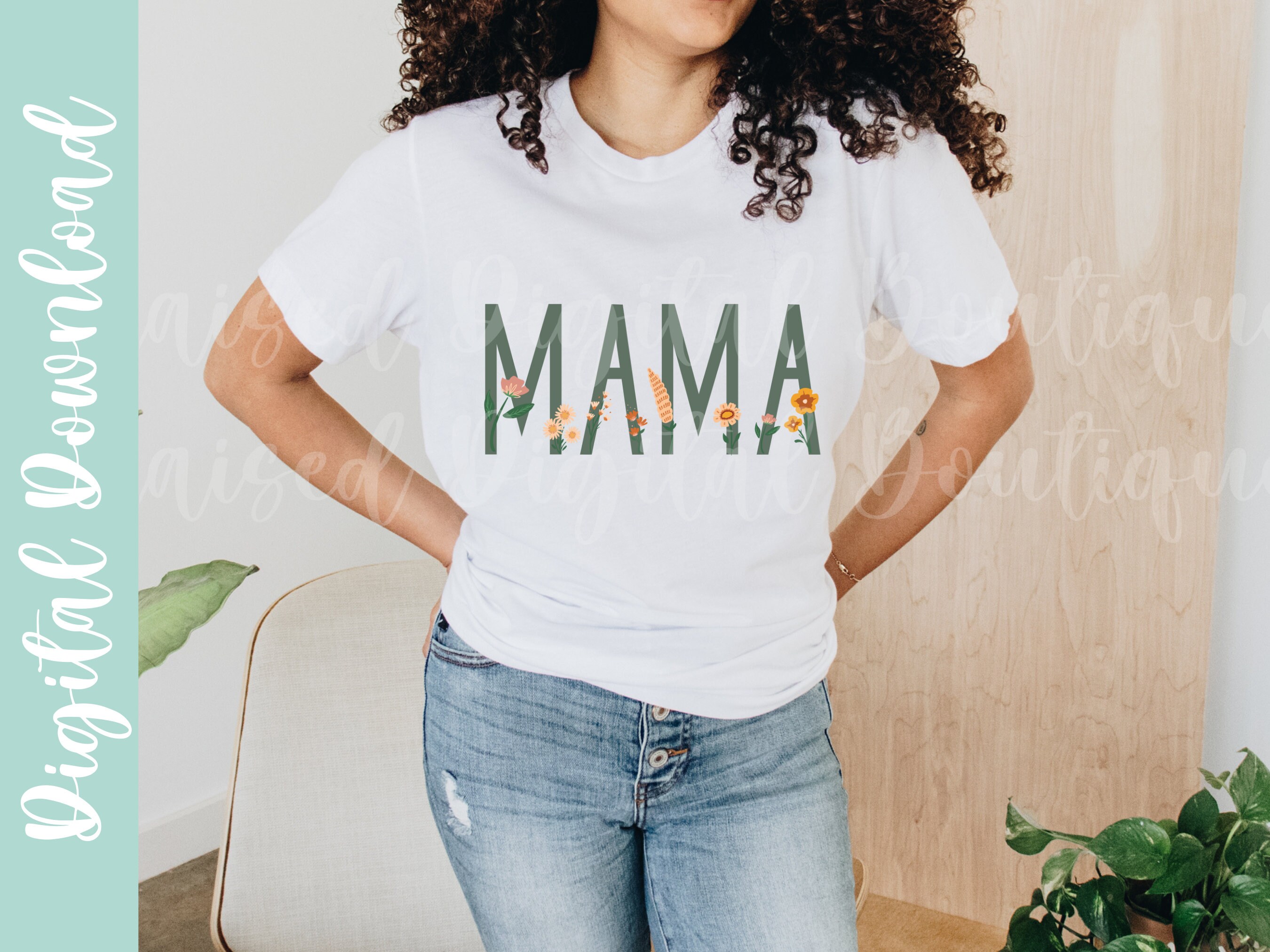 Floral Mama PNG Mama Flower Popular PNG File, Trendy Sublimation ...