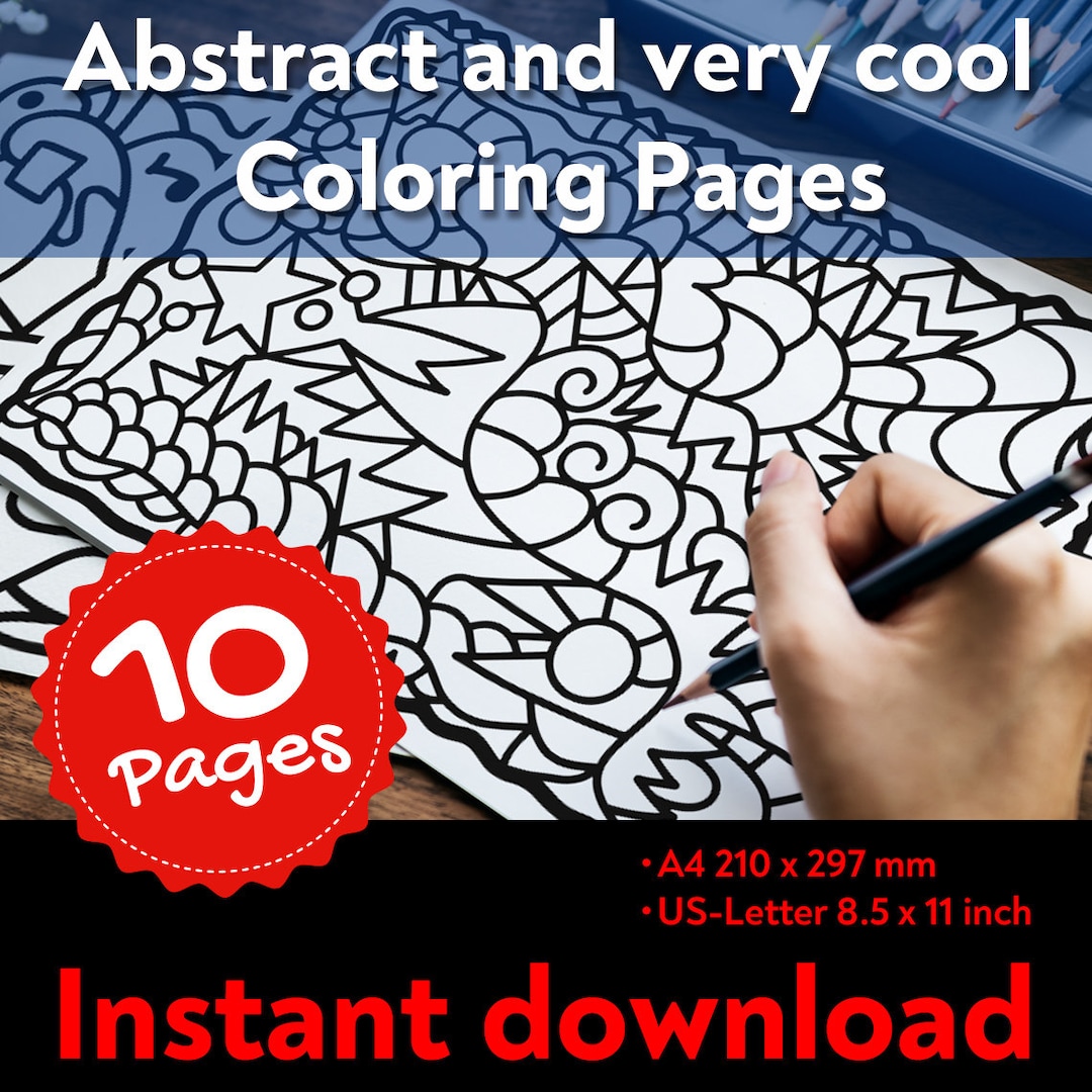 10 Abstract Coloring Pages for Adults and Kids | Coloring Pages for ...