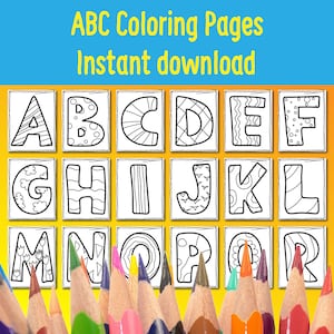 Educational ABC Coloring Pages for Kids | Printable School Worksheets ...