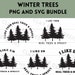 Winter Tree Svg, Apparel Svg, Shirt Design Png, Christmas Bundle ...