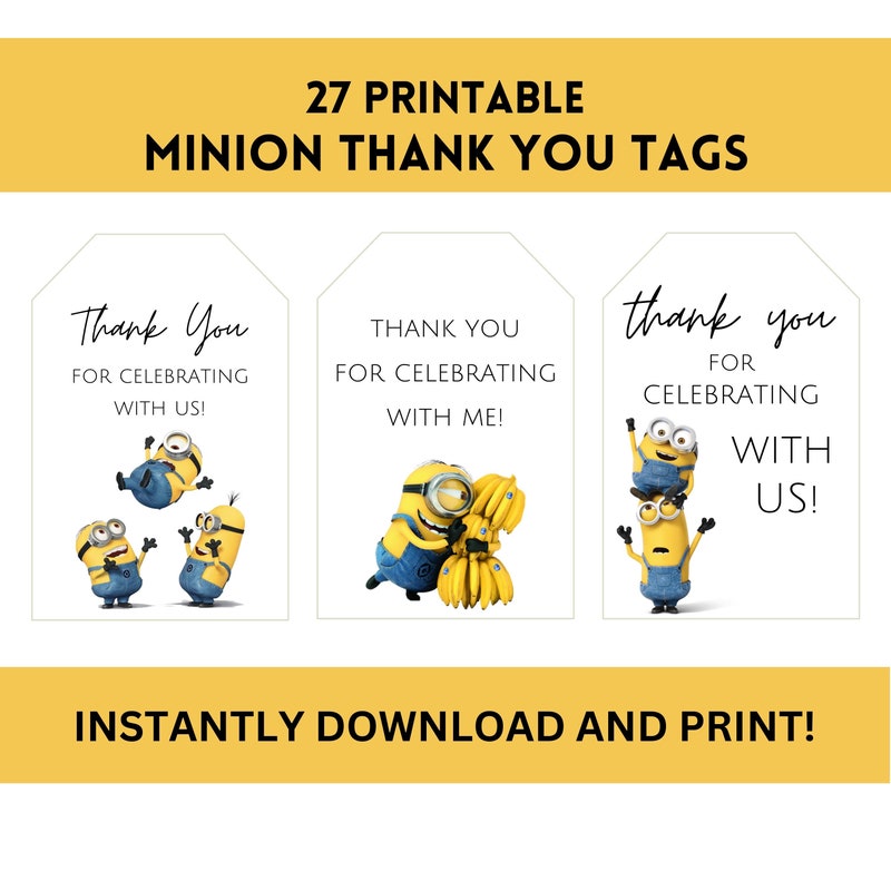 Minion Thank You - Etsy
