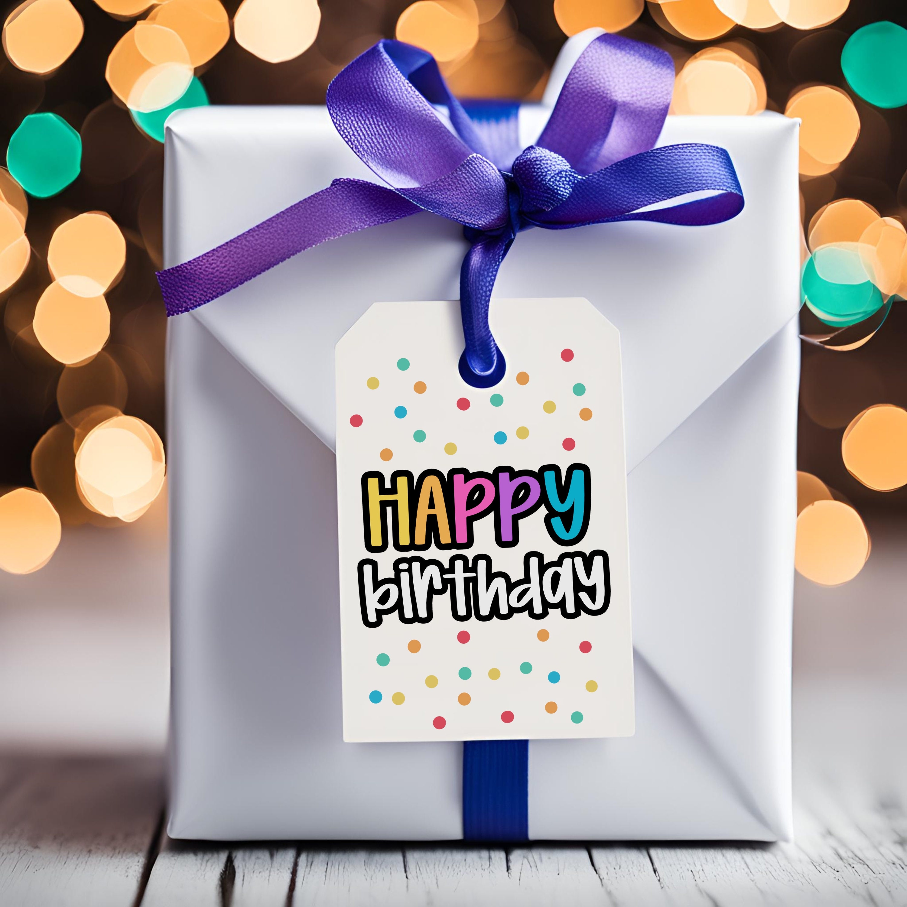 Printable Happy Birthday Gift Tags, Party Gift Tags, Kids Birthday Gift ...