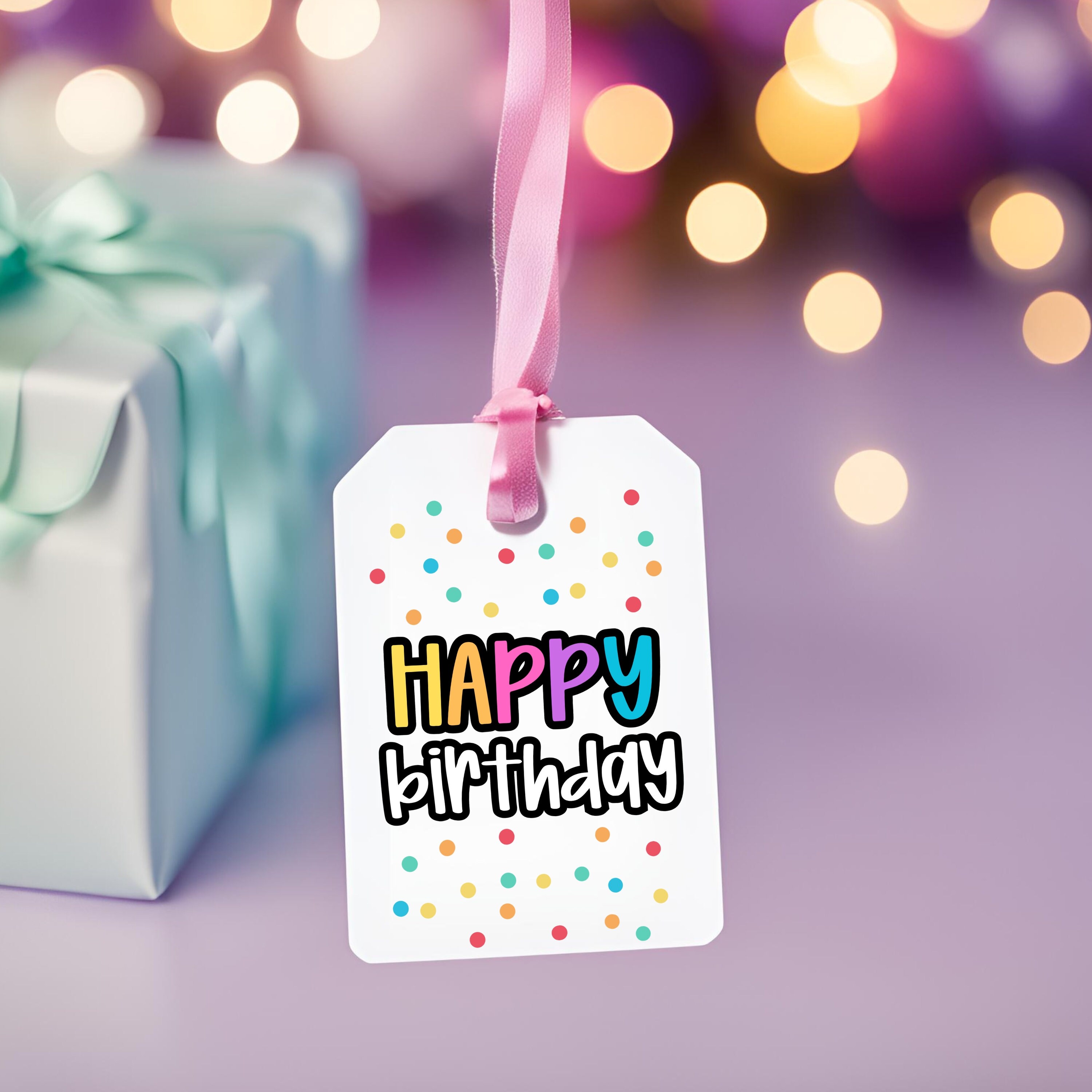 Printable Happy Birthday Gift Tags, Party Gift Tags, Kids Birthday Gift ...