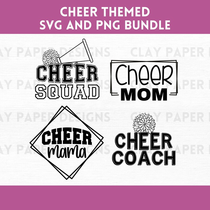 Cheer Team Svg Bundle Cheer Squad Shirt. Cheer Coach Clipart - Etsy