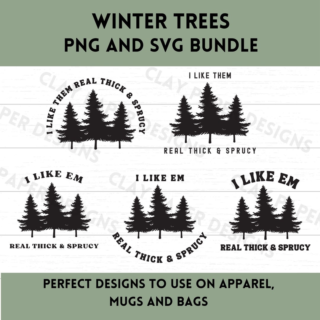 Winter Tree Svg, Apparel Svg, Shirt Design Png, Christmas Bundle ...