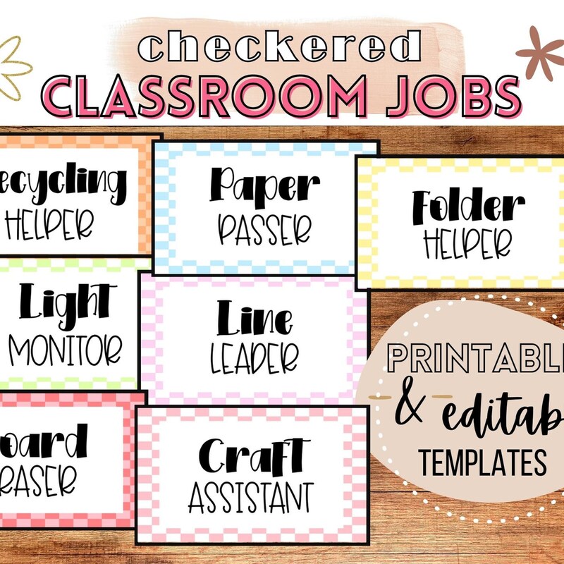 Classroom Jobs Chart - Etsy