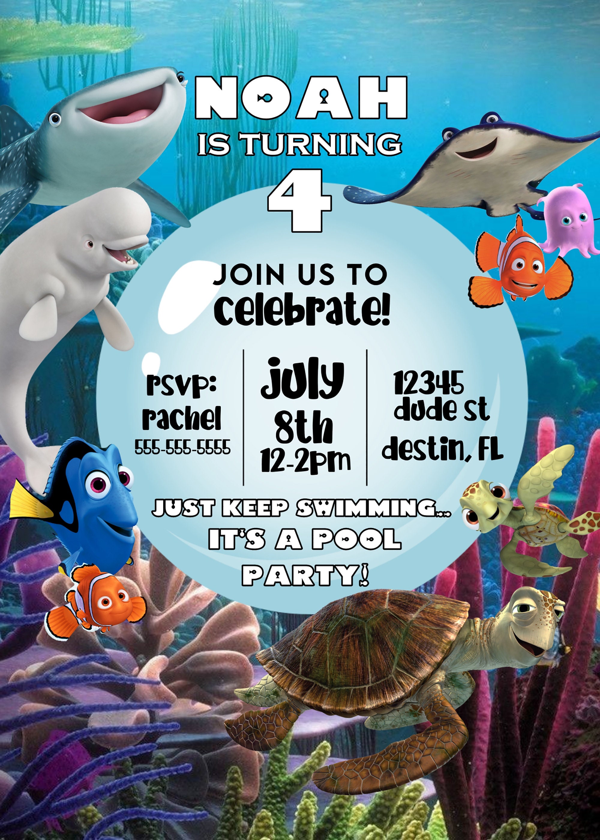 Birthday Invitation, Trendy Invitation, Kids Birthday, Kids Invitation ...