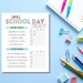 Editable School Day Checklist, Before School, After School, Kids Chart ...