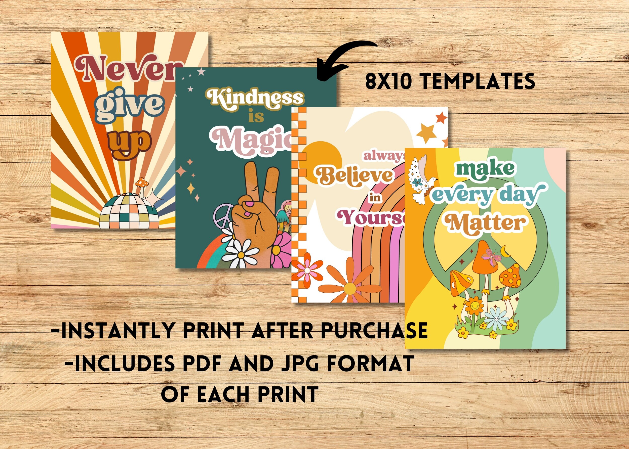 Retro Affirmation Prints, Groovy Affirmations, Classroom Posters ...