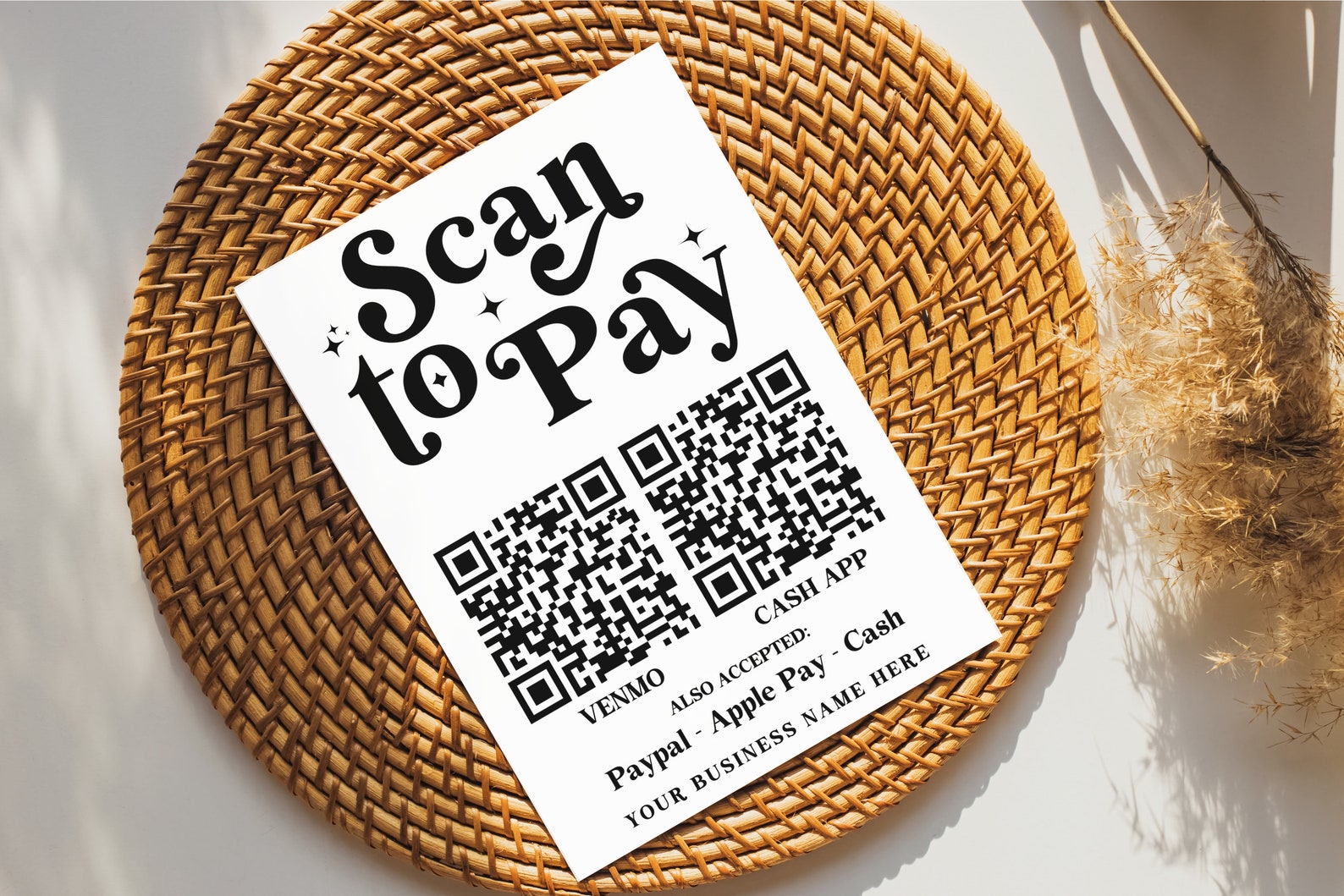 Editable Price List Template, Small Business Price Sheet, Editable QR ...