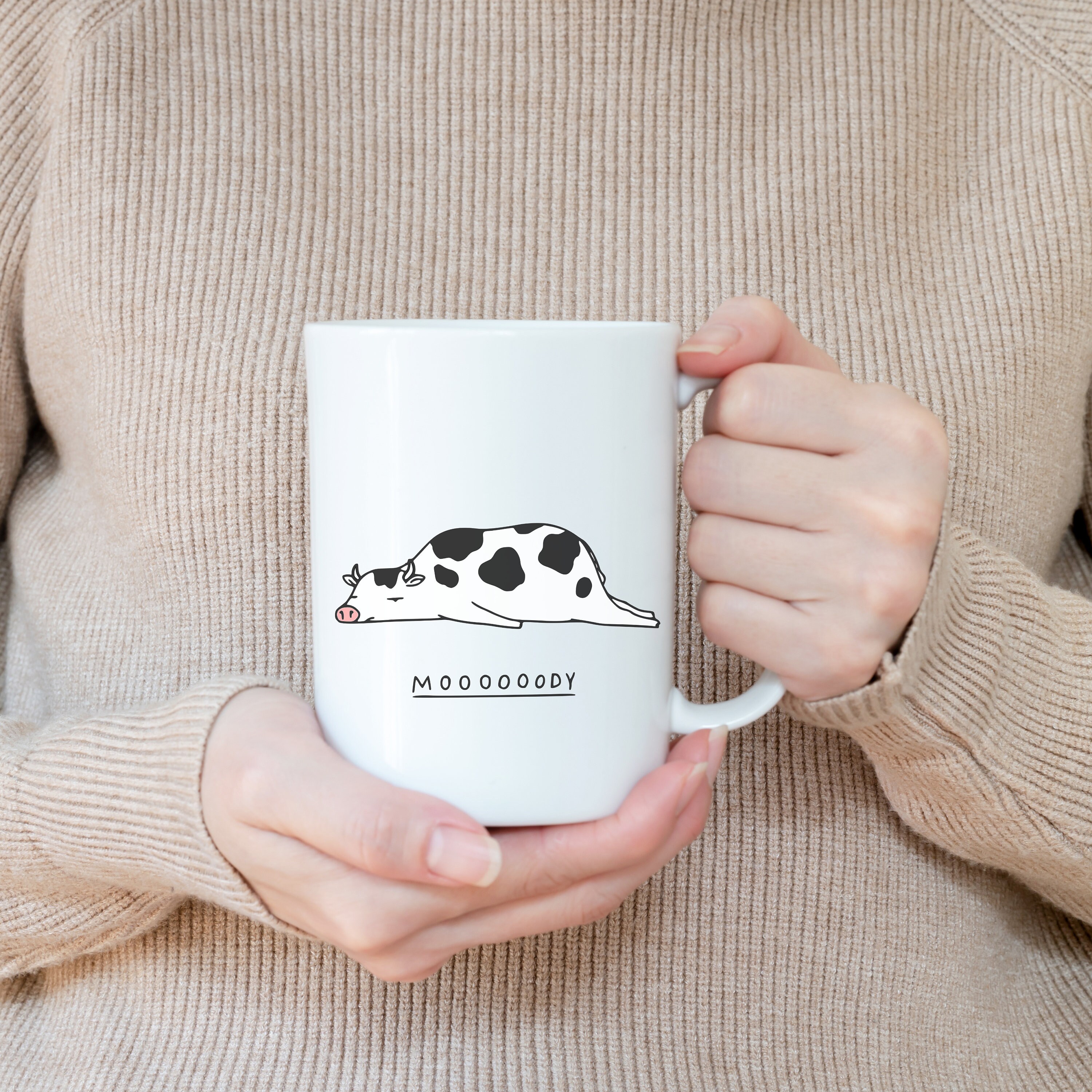 Moooody Cow Mug, Grumpy Cow Mug, Coffee Lover, Coffee Gift, Christmas ...