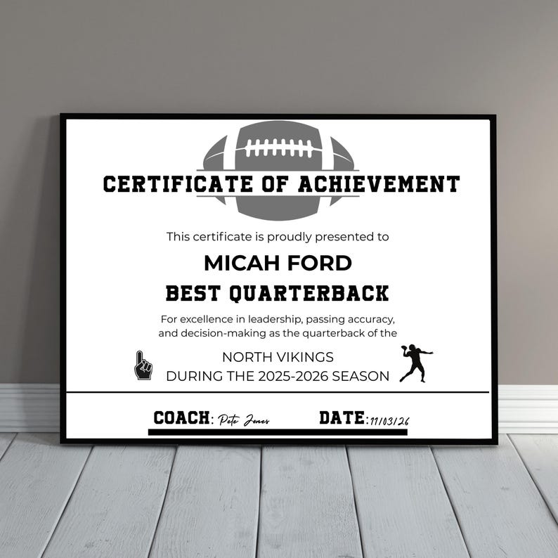 Editable Football Awards Bundle | Printable Team Certificates | Youth ...