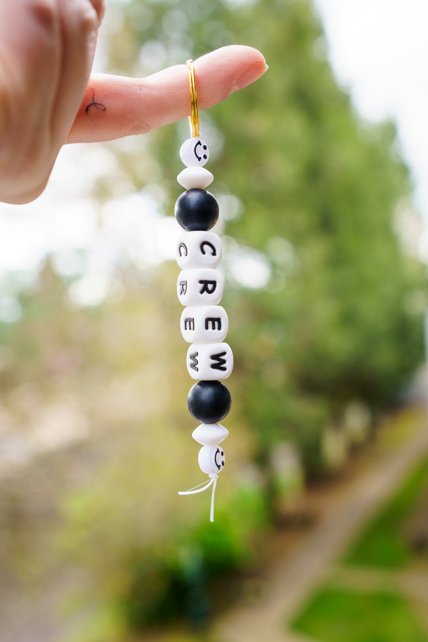 Custom Silicone Name Keychain, Silicone Bead Keychain, Personalized ...