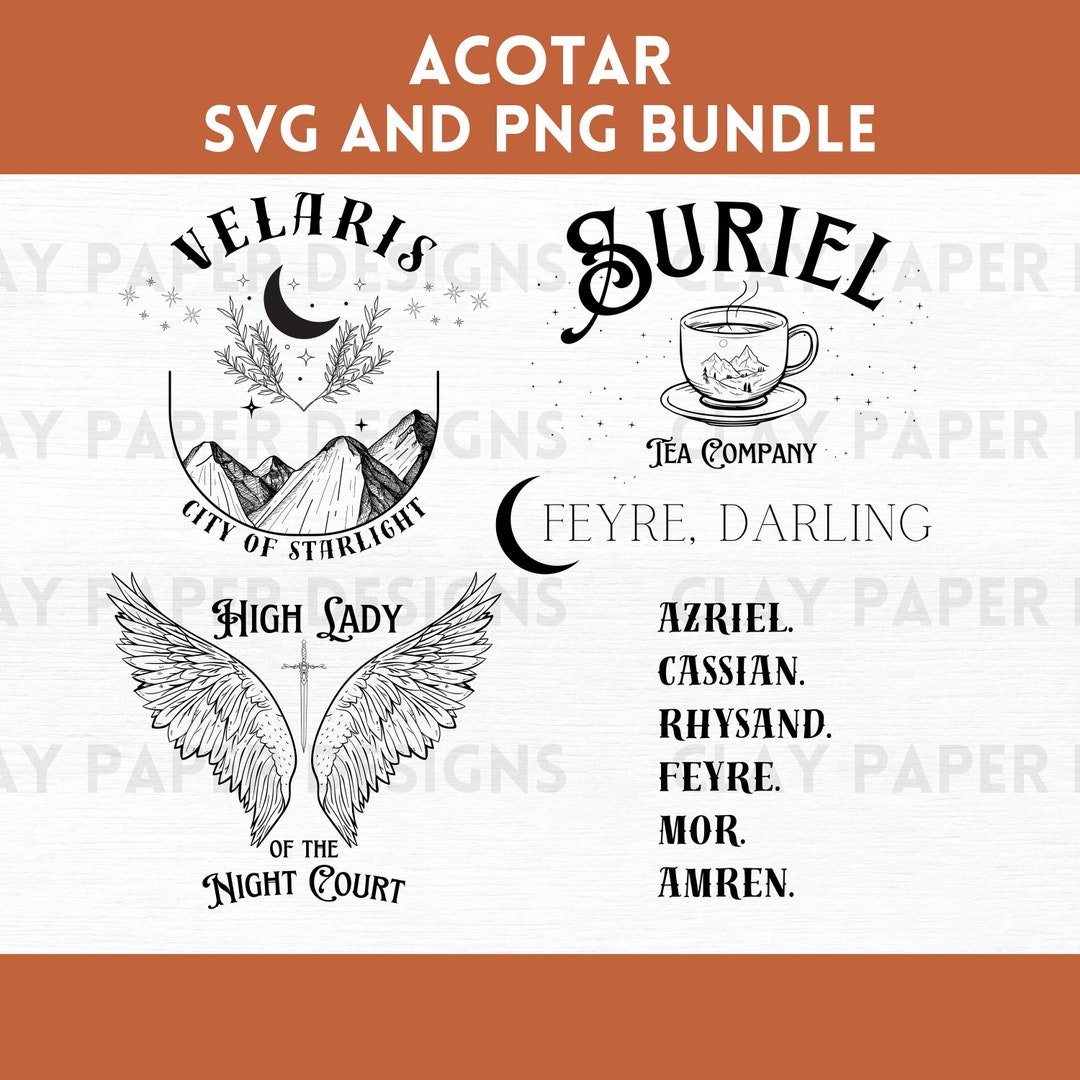 ACOTAR Png and Svg Bundle Acotar Shirt Velaris Clipart Book - Etsy UK